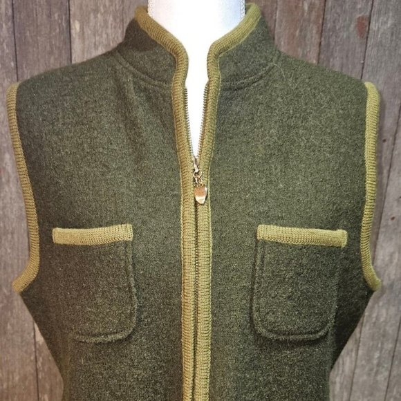 Sweaters | Vintage Eminent By Lisa Green Boiled Wool Vest L Excellent ...